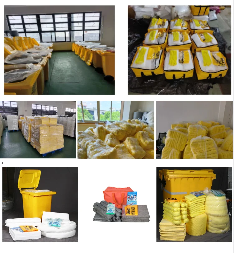 Yellow 120litre Chemical Wheeled Chemical Spill Kit Hazmat Absorb ...