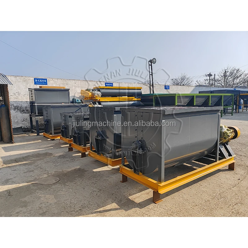 Mushroom Compost Mixer Powder Blender Ribbon Screw Mixer Horizontal ...