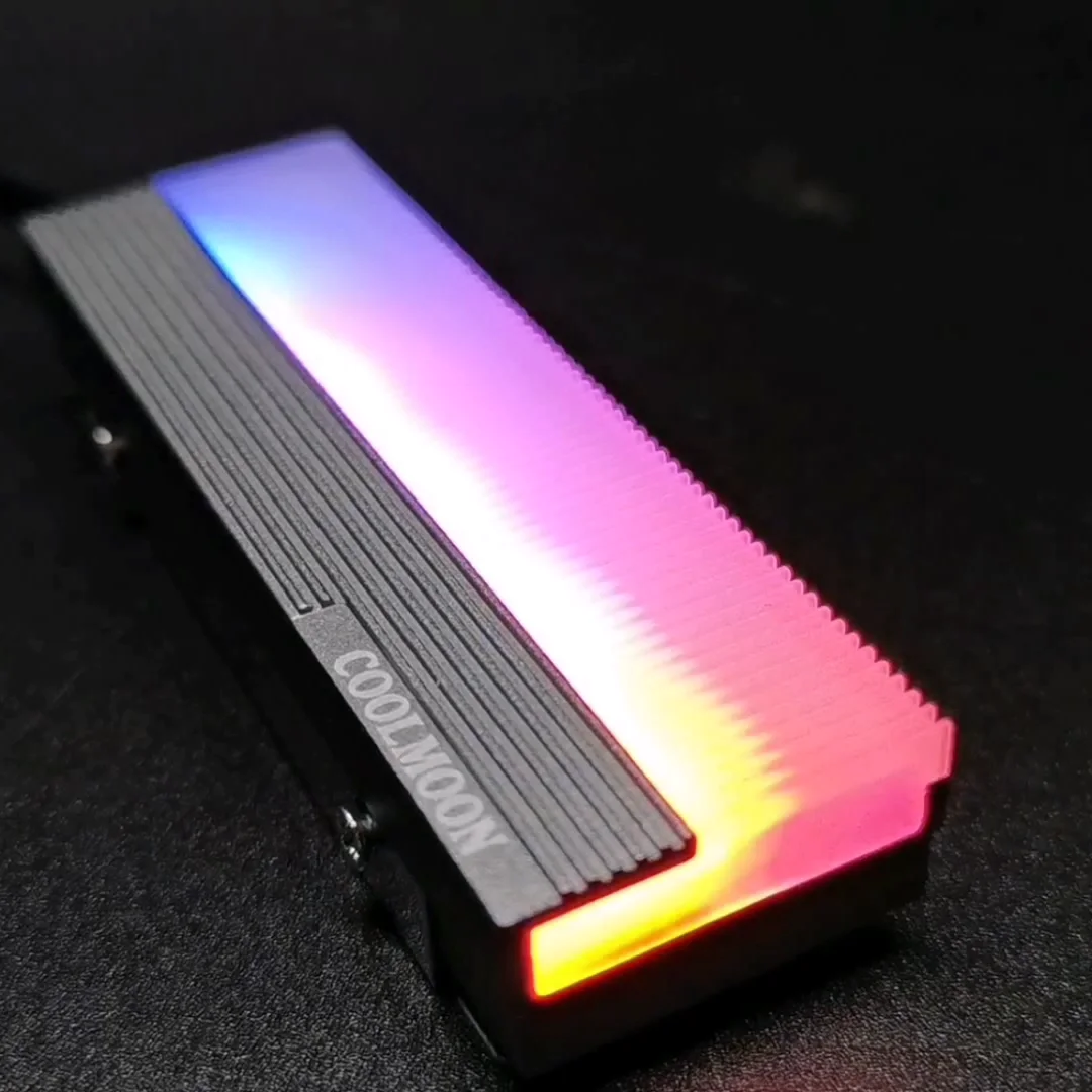 Coolmoon Aluminum Argb M.2 Ssd Hard Disk Heatsink Cooler 5v3pin Nvme M2 ...