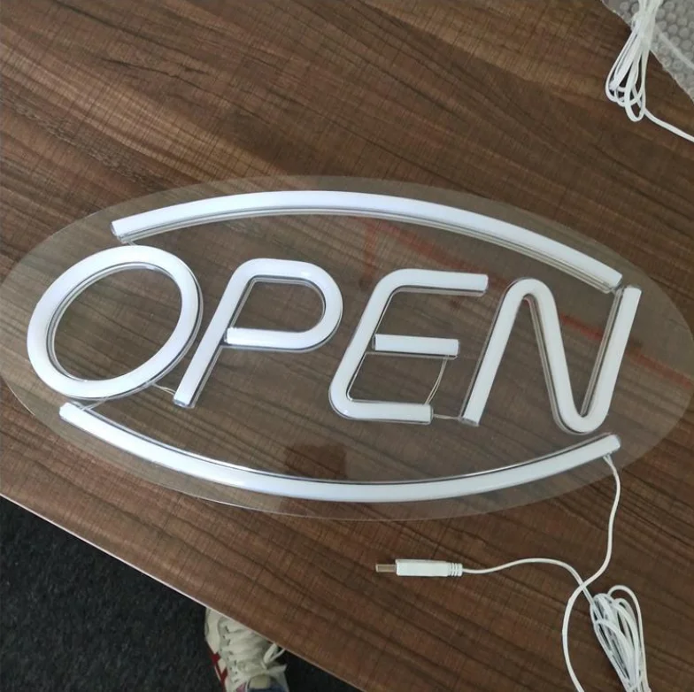 Novel Advertising Signboard Acrylic Neon Light Usb Powered Custom Led Open Neon Sign for Wall ...