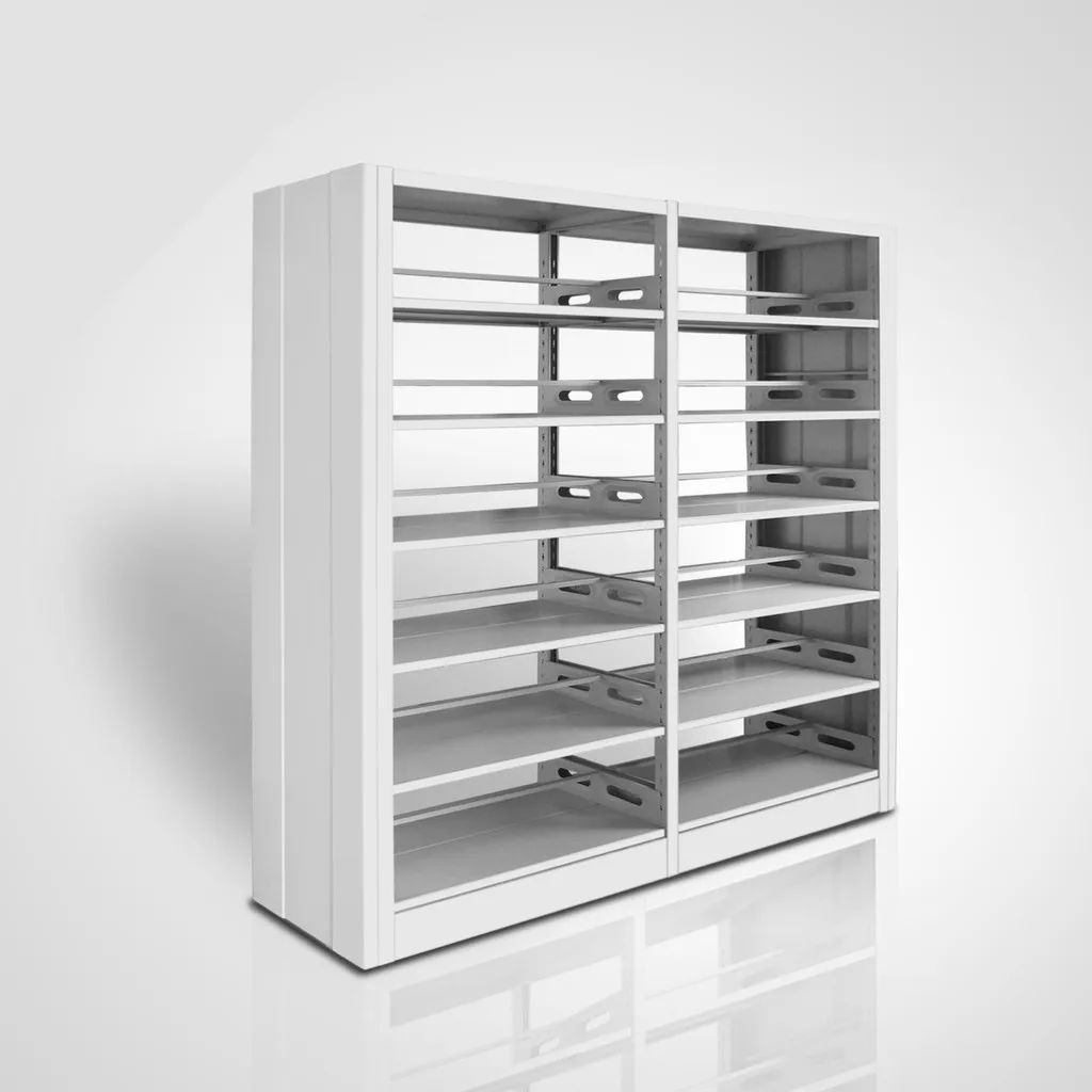 Commerical Metal Bookshelves Metal Library Bookshelf Double Sided Metal ...