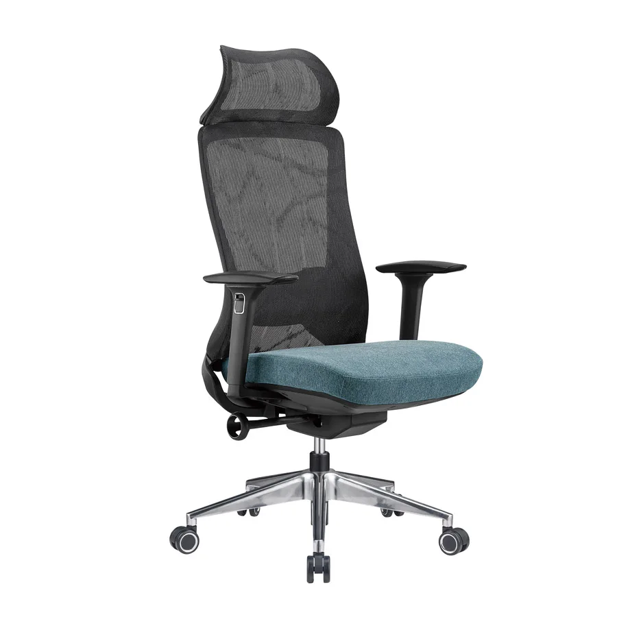 Two-color Matching Mesh Chair Adjustable Armrest and Headrest ...