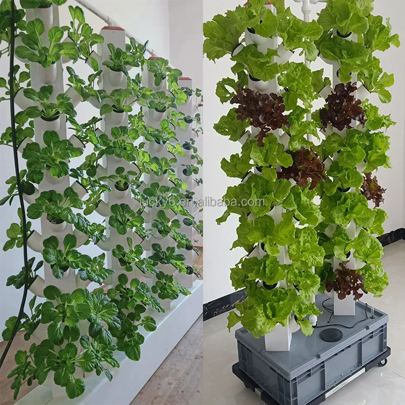 Hydroponic Systems Aeroponic Tower Garden Hydroponics Growing System For Indoor Gardening 48/64 ...