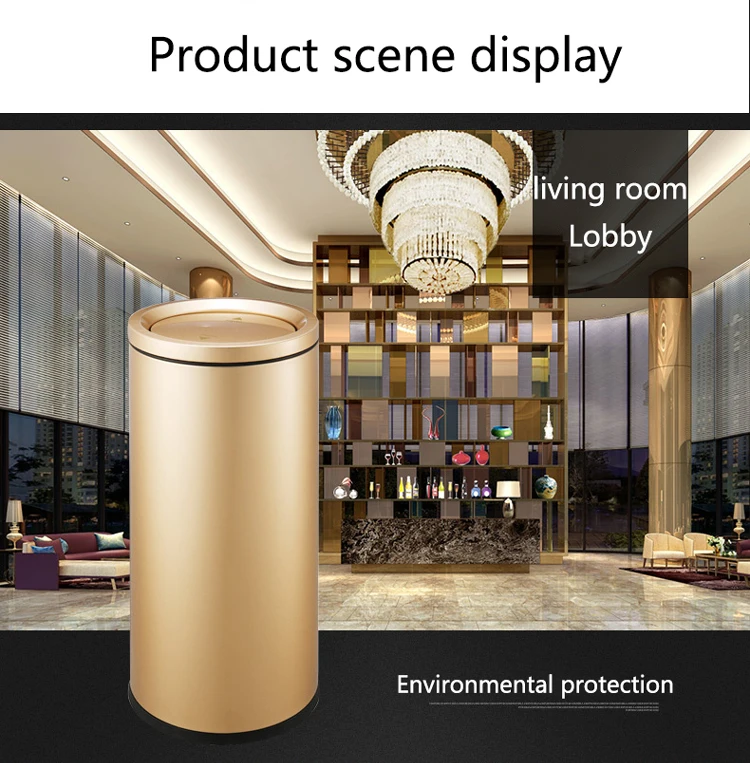 GNF GPX-110E Kitchen Trash Bin - Golden Stainless Steel