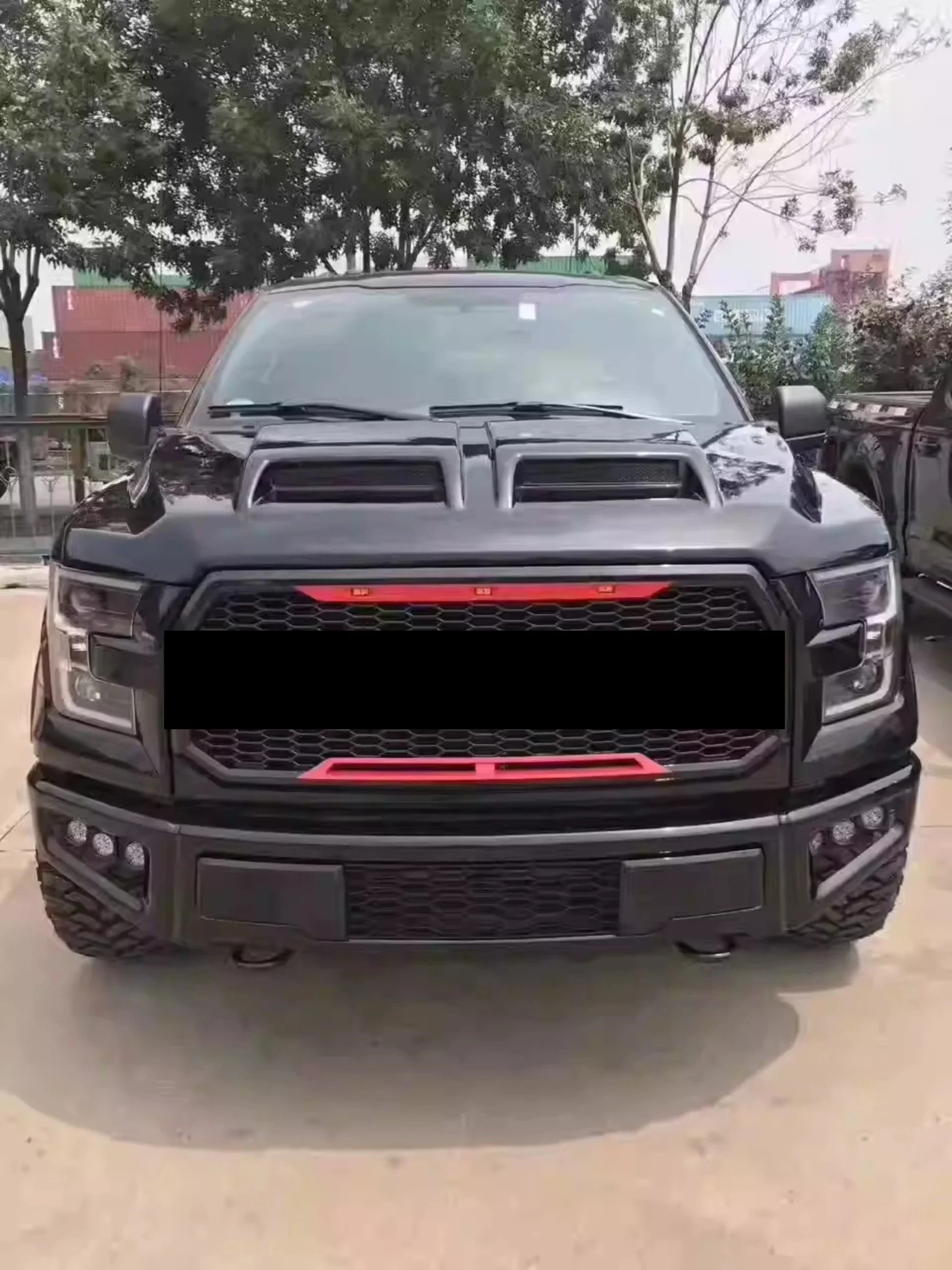 Body Kit Carbon Fiber Engine Cover For Ford F150 Raptor Hood Light ...
