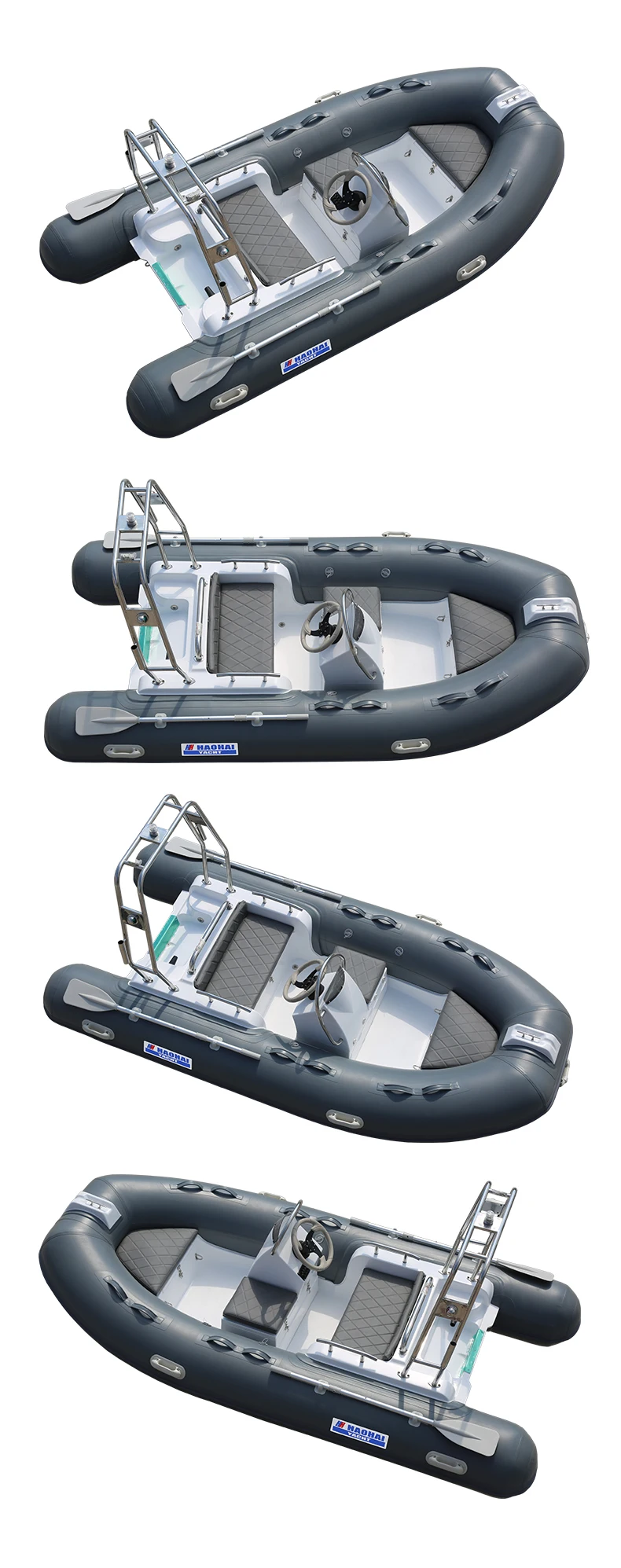 12-ft Inflatable Fishing Boat with Fiberglass Hull - CE Certified