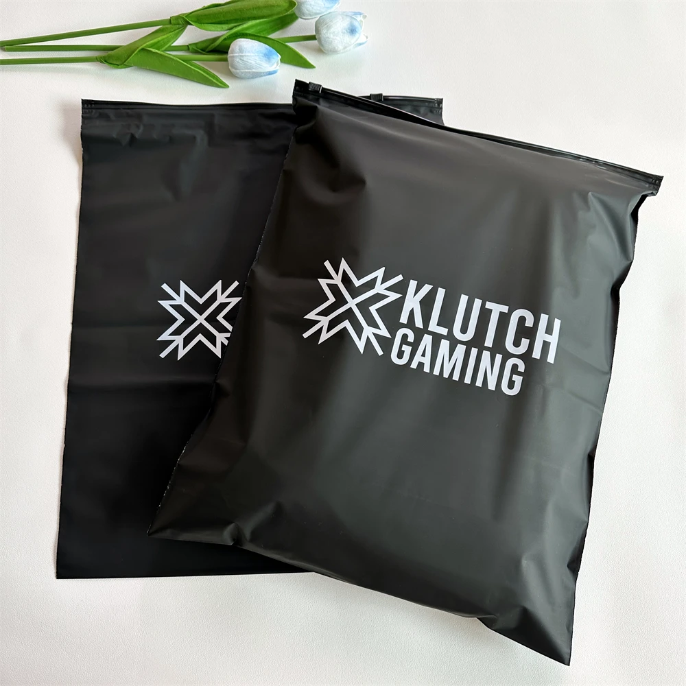 Wholesale Custom Plastic Packaging Bag - Black Zipper