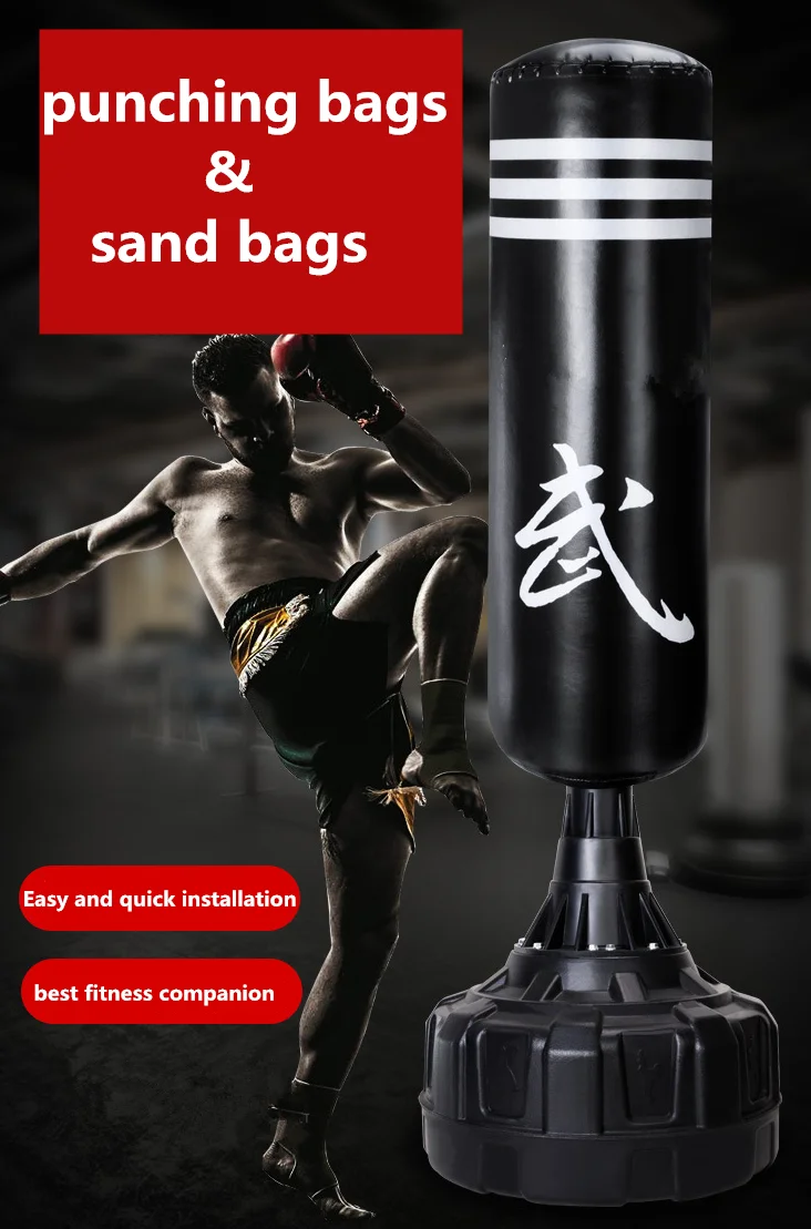Pedestal Punching Bags And Upright Sand Bags Pu Boxing Stand For Boxing ...