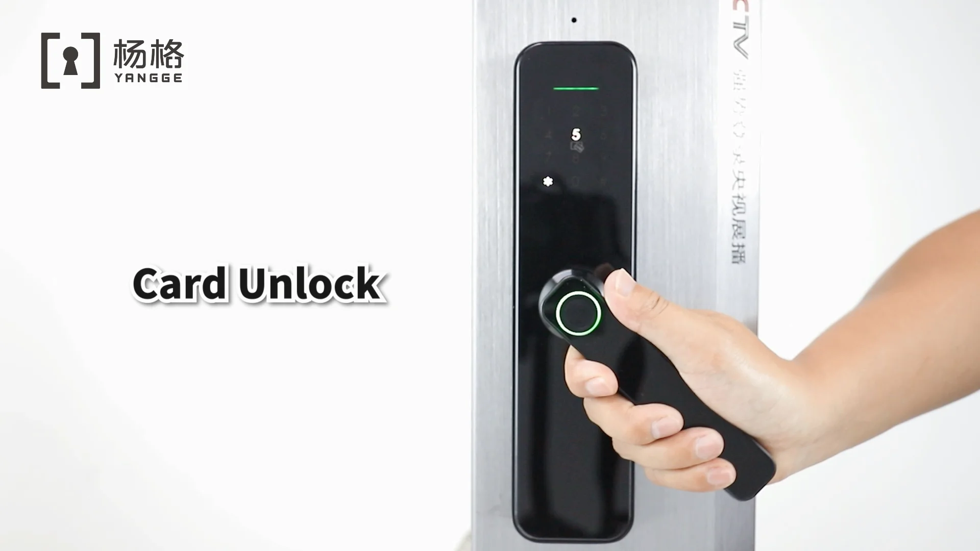 Electric Card Wifi App Control Fingerprint Keyless Smart Door Handle ...