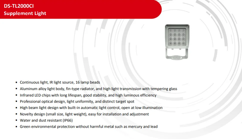 Original Hik Hlkvision Ir Led Continuous Supplement Light Ds-tl2000ci ...