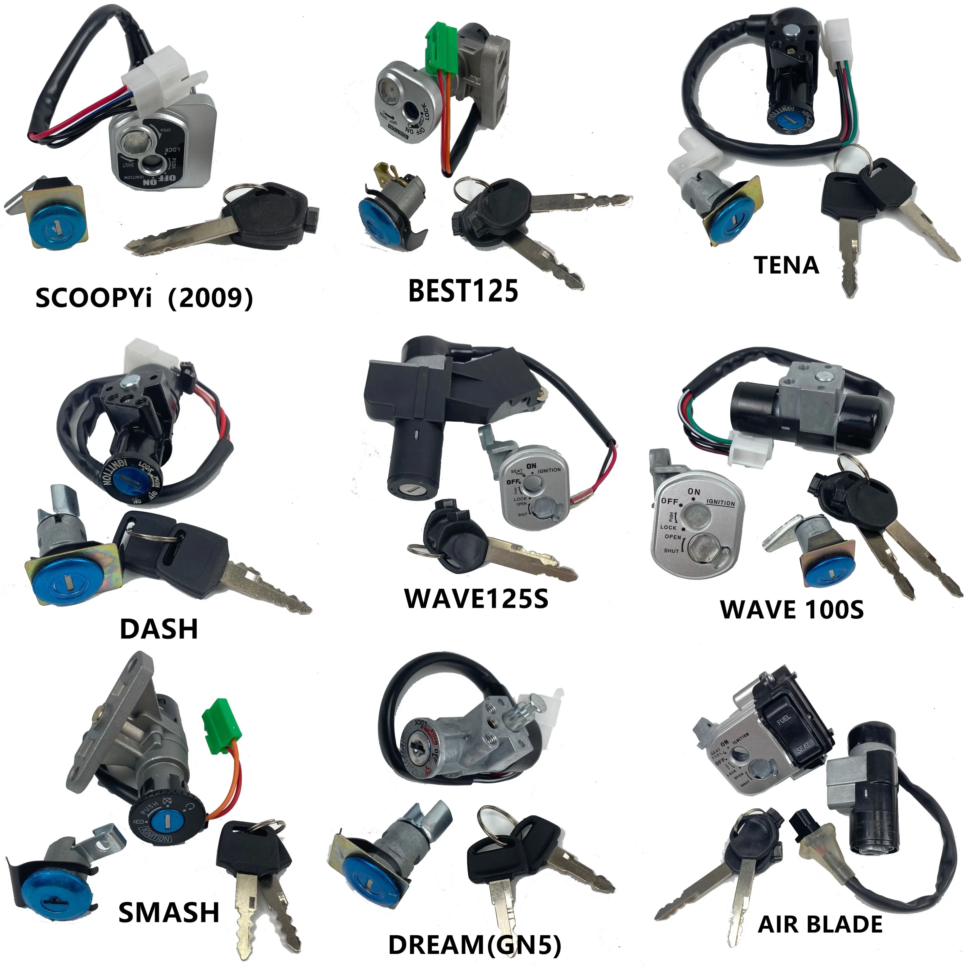Motorcycle Spare Parts Ignition Switch Motorbike Main Switch Lock Set ...