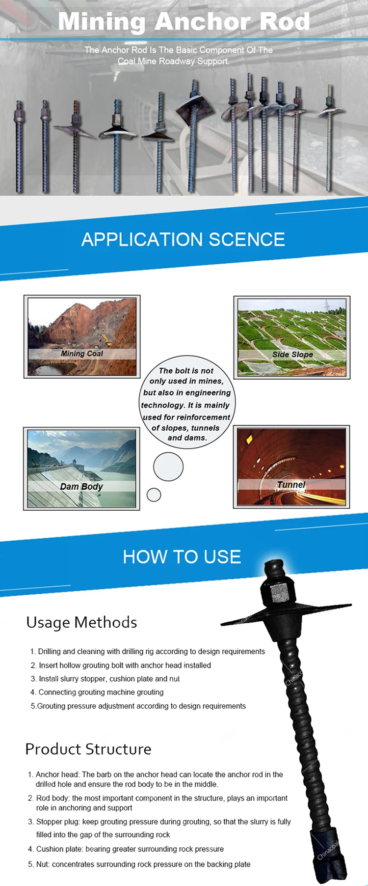 High Quality Fiberglass Anchor Bolts - Durable & Versatile