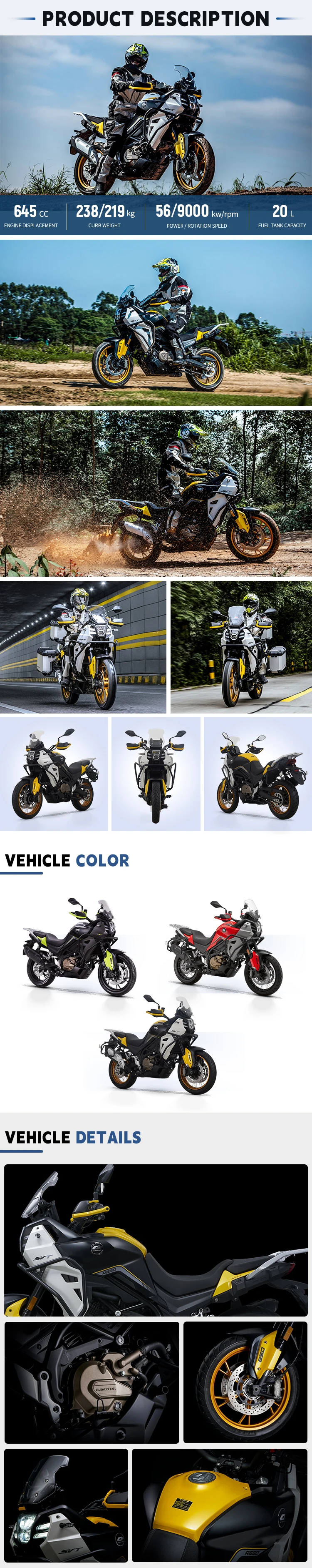 Trendy Appearance QJMOTOR SVT 650 Comfort Riding Experience Fuel Saving ...