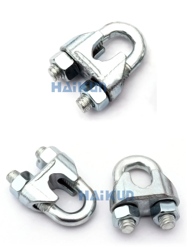 Rigging Fasteners Cable Clamp Galvanized Malleable Din741 Wire Rope ...