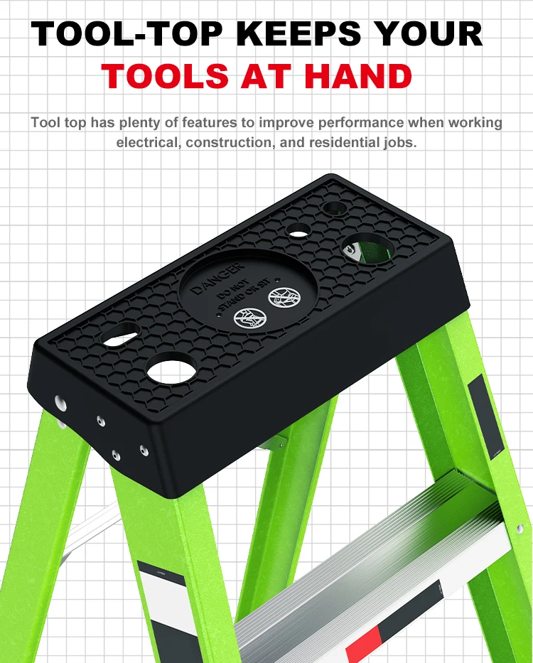 V-shape Ladder Fiberglass For House Lightweight 3 5 Step Ladder Non ...