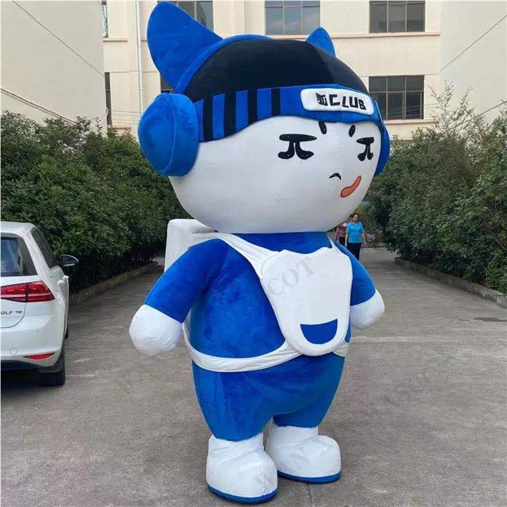 Inflatable Angry Cat Costume Walking Blow Up Mascot Suit Adult Wearable ...