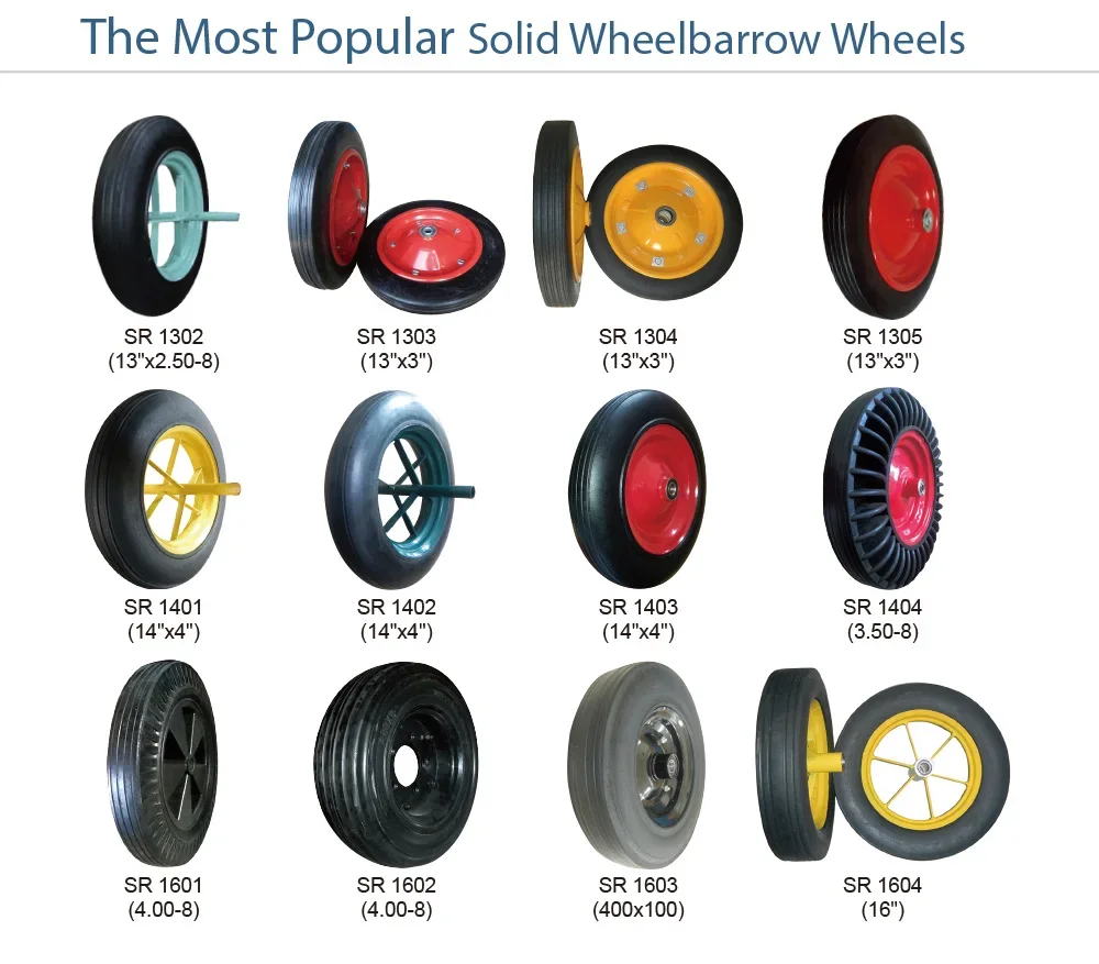 Pneumatic Inflatable Rubber Wheelbarrow Wheel Barrow Tire Wheel With 3. ...