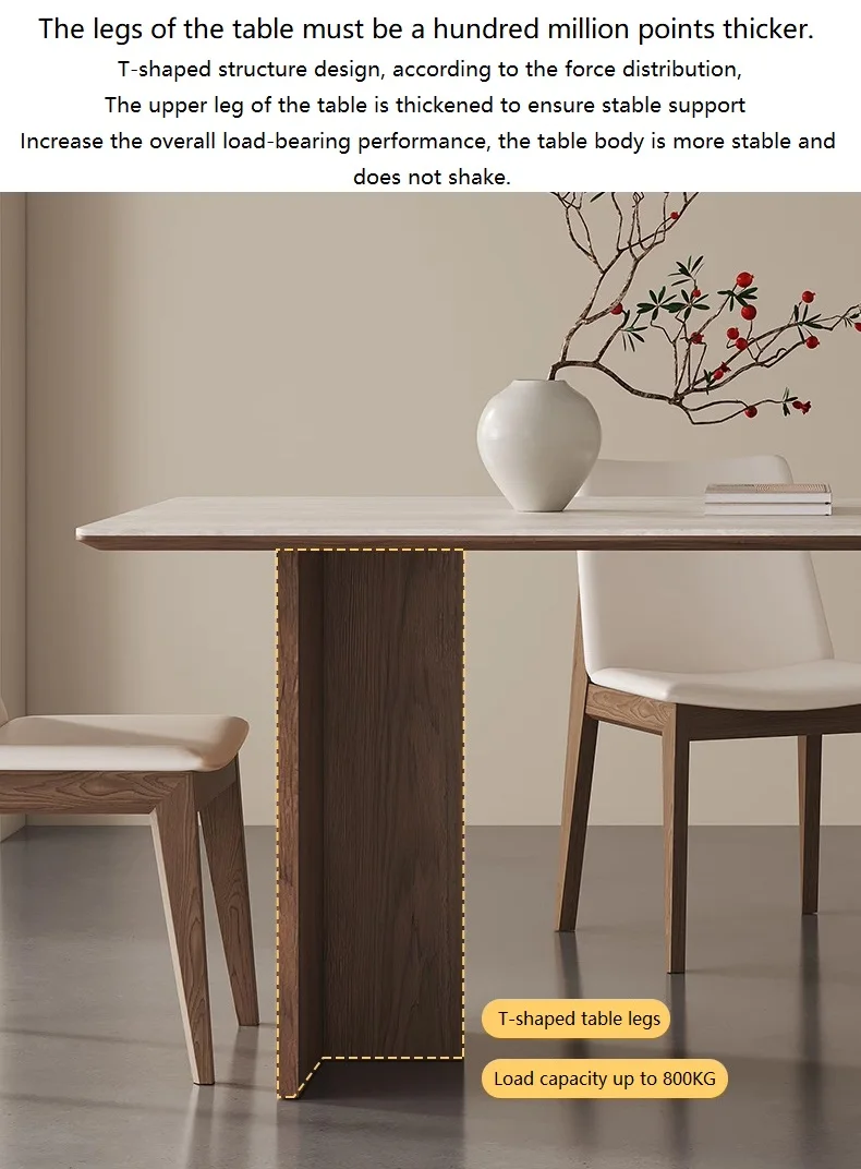 Small Household Dining Room Living Room T-shaped Table Legs square Rock ...