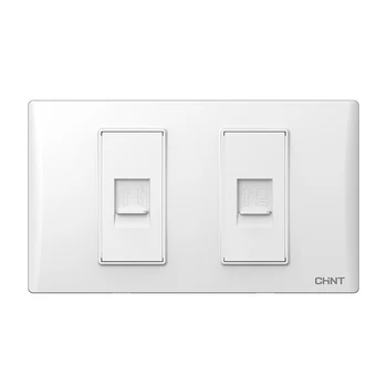 Chint Pvc Panels Wall Socket Telephone Module Computer Two-port Network ...