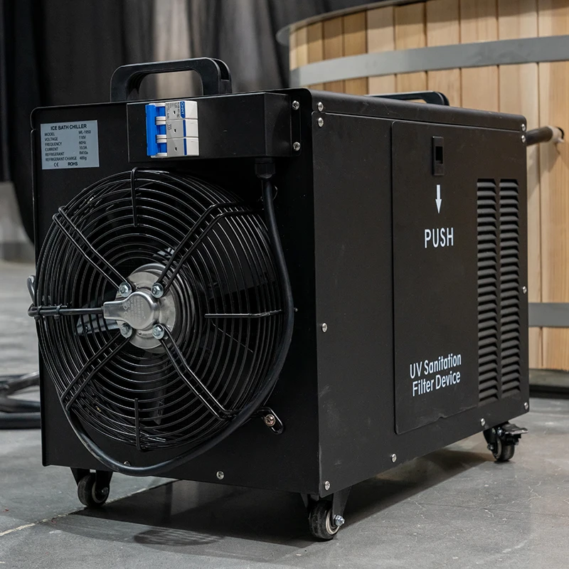 Smartmak Wooden Ice Bath Sauna Ice Barrel With Water Pump And ...