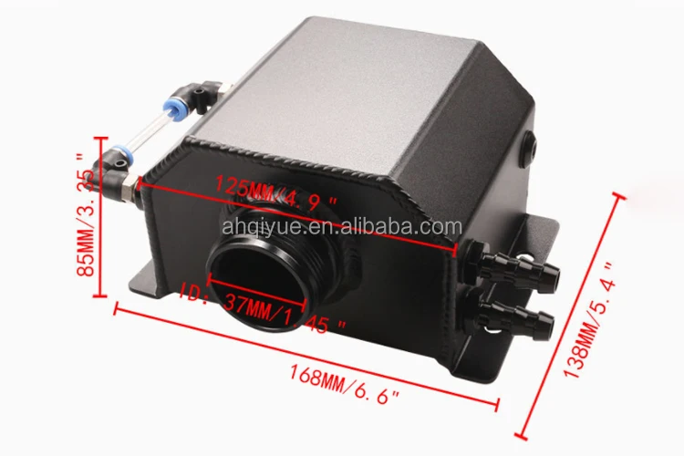 Universal Aluminum Coolant Radiator Overflow Tank Recovery Engine Oil ...