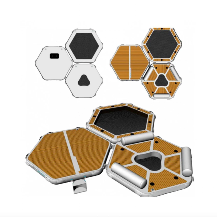 Outdoor Drop Stitch Inflatable Teak Floating Dock With Eva Portable ...