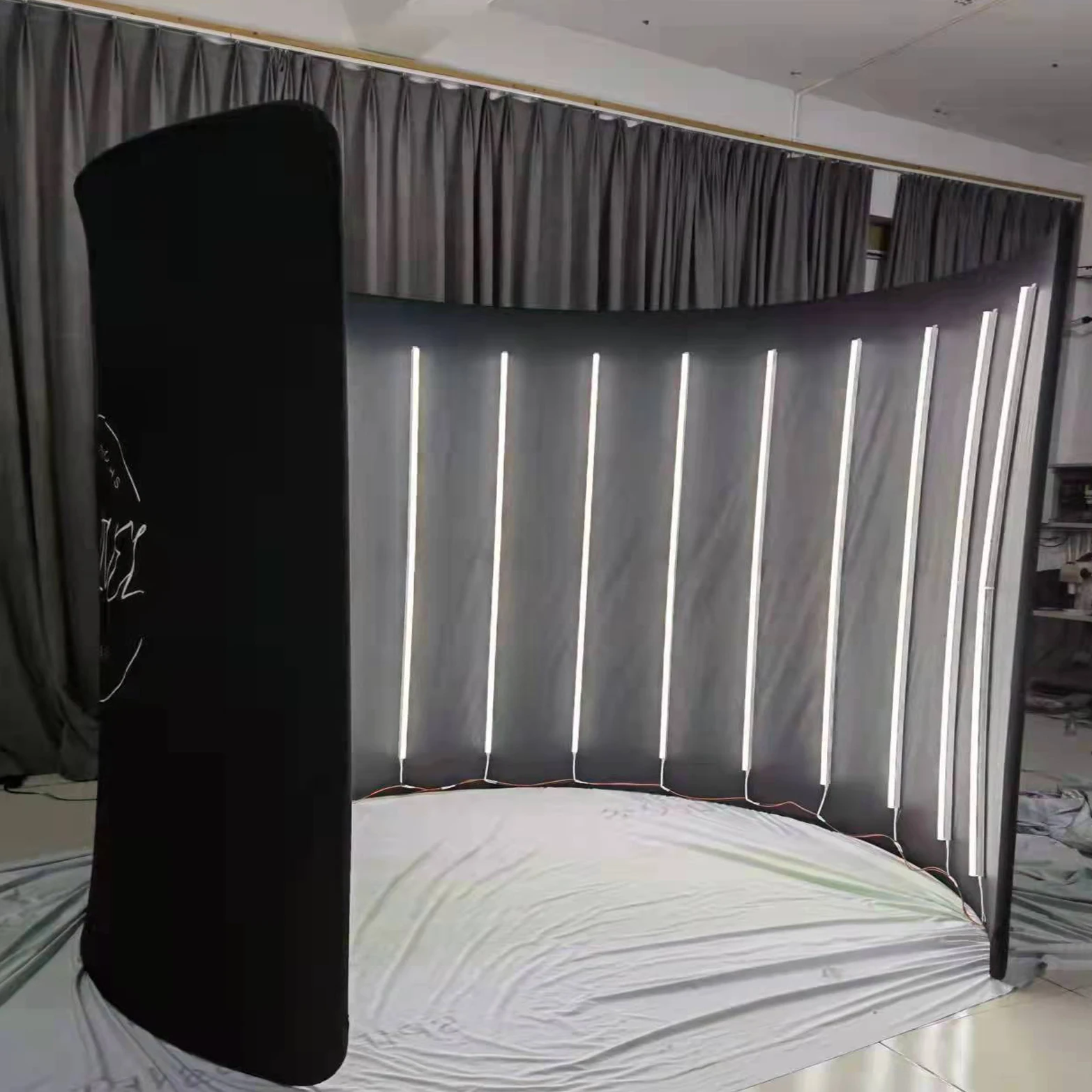 360 Photo Booth Enclosure Backdrop Led Enclosure Circular Background ...