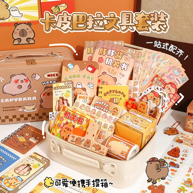 Popular notebook set Cute capybara birthday gift set Popular stationery ...