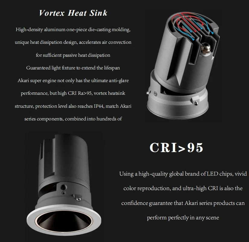 Factory LED Adjustable Spotlight - Deep Antiglare Cob Downlight
