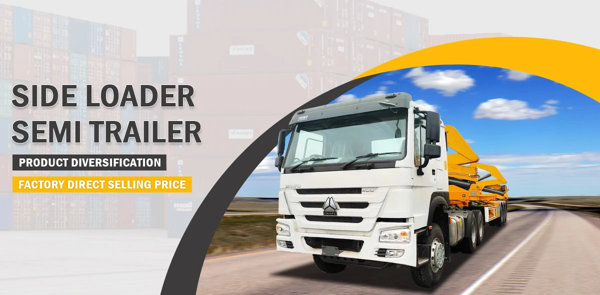 3 Axle 20ft 40ft Hydraulic Skeleton Crane Trailer Side Lifter Self ...