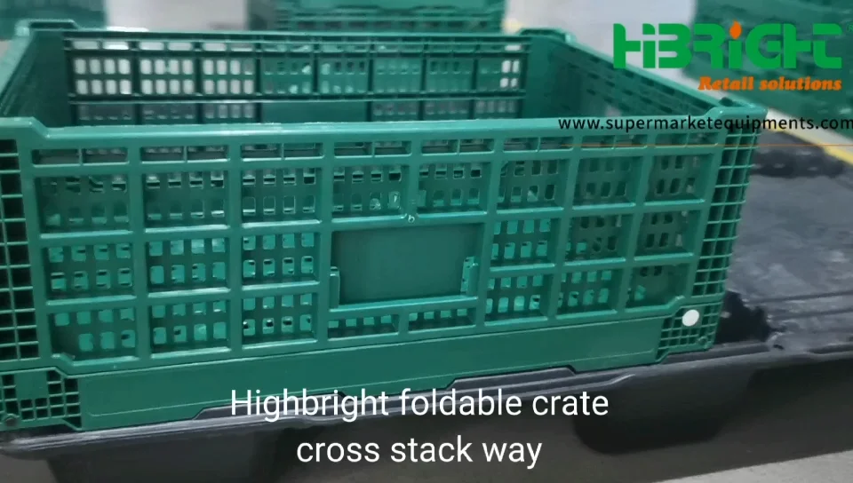 High Quality Foldable Stackable Plastic Crates For Fruit And Vegetables ...
