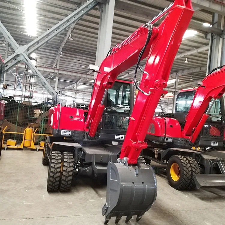 Household Wheel Excavator 3 Ton Excavator Earth Moving Machinery Track ...
