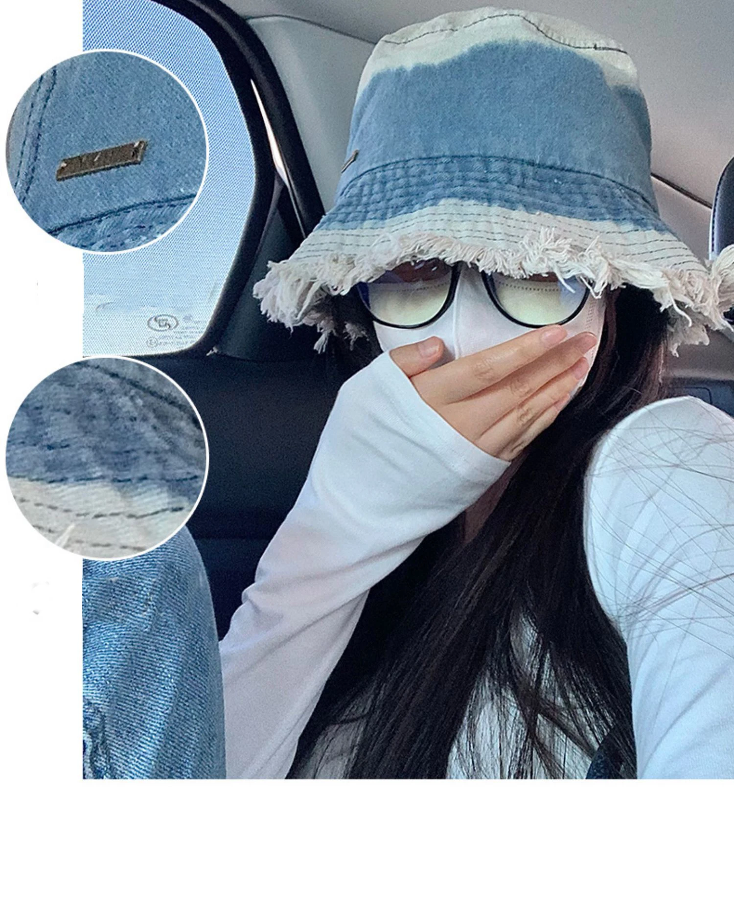 High Quality Custom Distressed Blue Denim Cotton Fisherman Hat ...