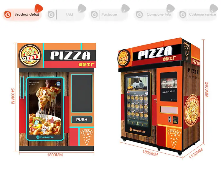 Outdoor Fully Automatic Let's Hot Food Robot Lets Fast The Pizza Make ...