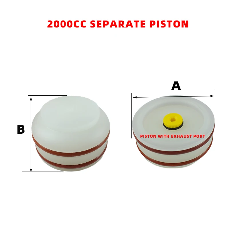 2000CC Graduated Rubber Cylinder - High Safety & Precision
