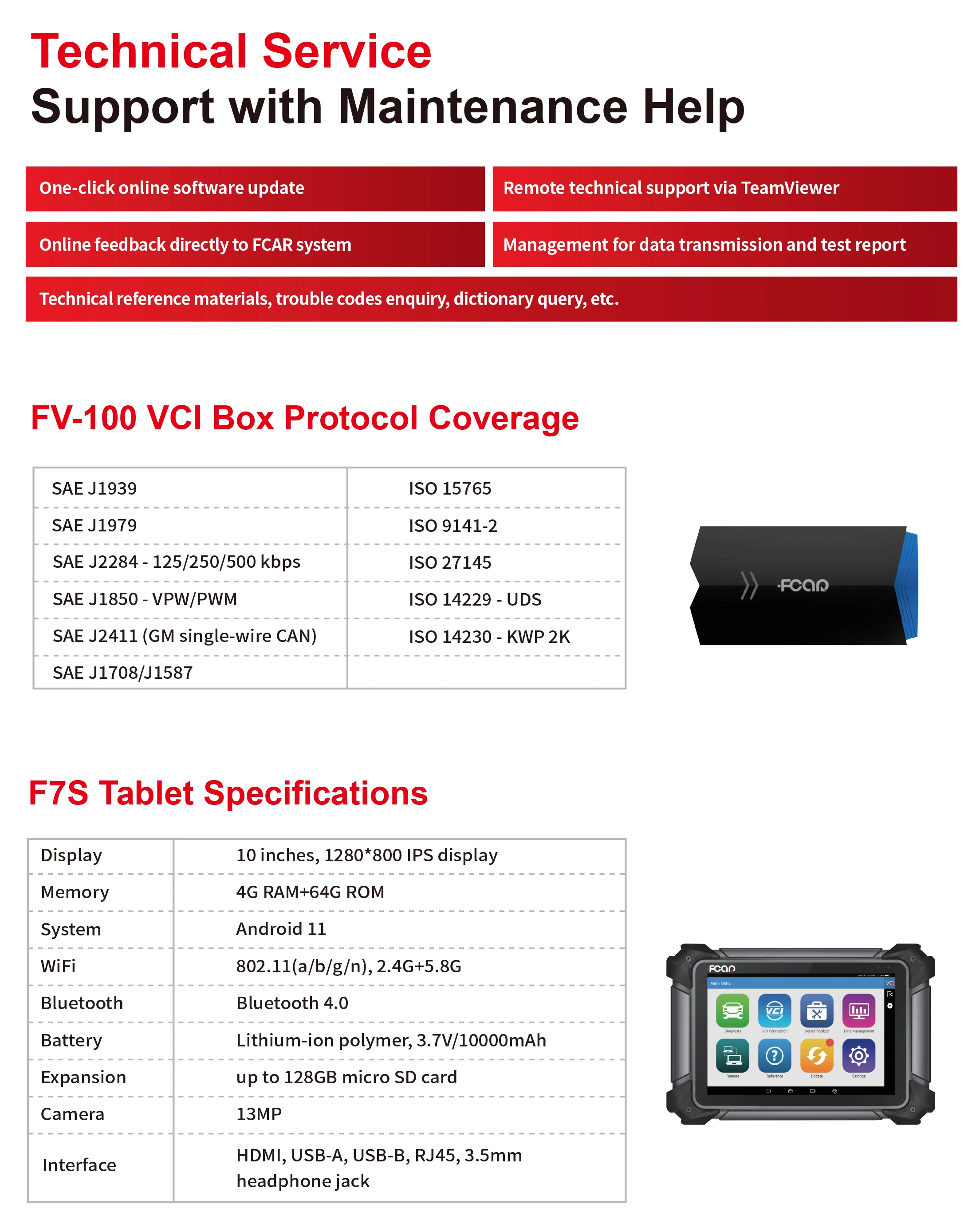Fcar F7S G Scan Tool - Automotive Diagnostic Scanner for Cars, Trucks ...