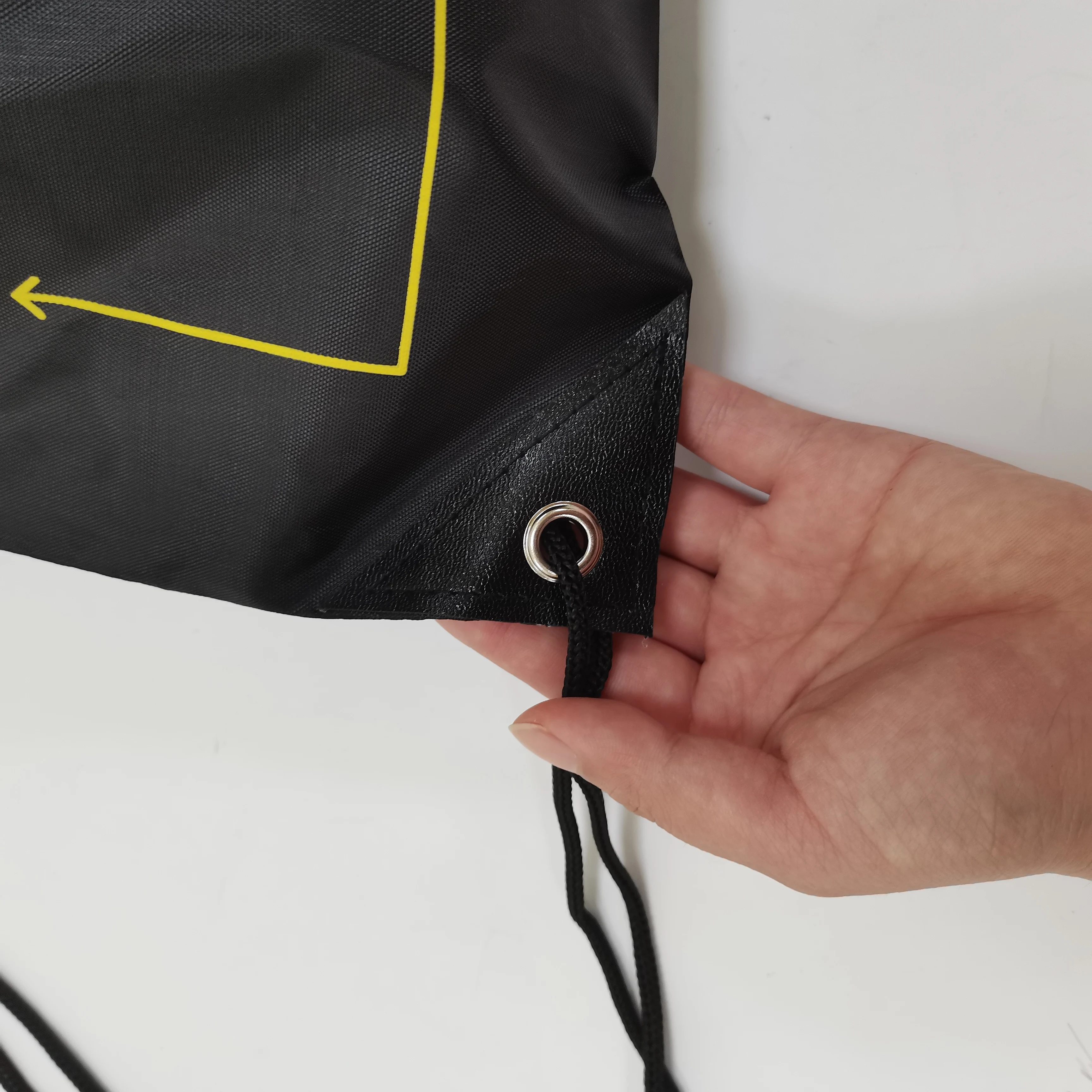 Drawstring Bags Reflective Sports Gym Backpack Pull String Backpacks ...