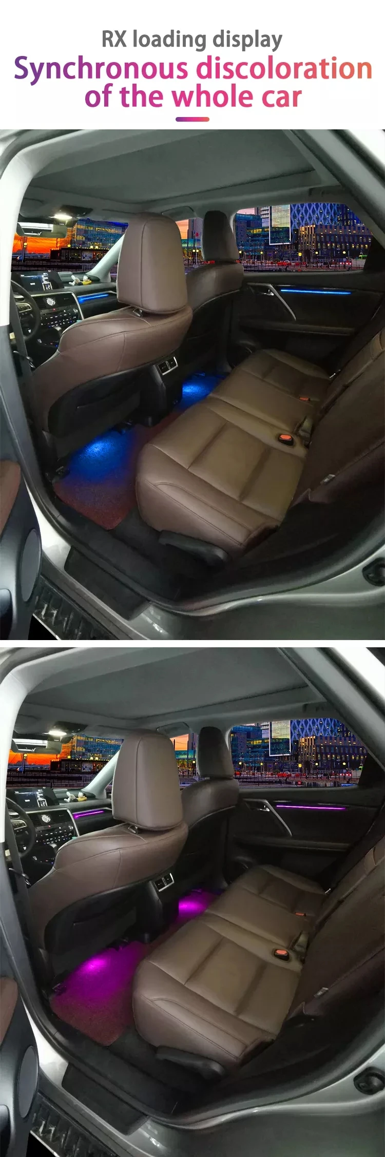 64 Colors Led Ambient Light For Lexus Rx 2016 -2020 Advanced Light ...