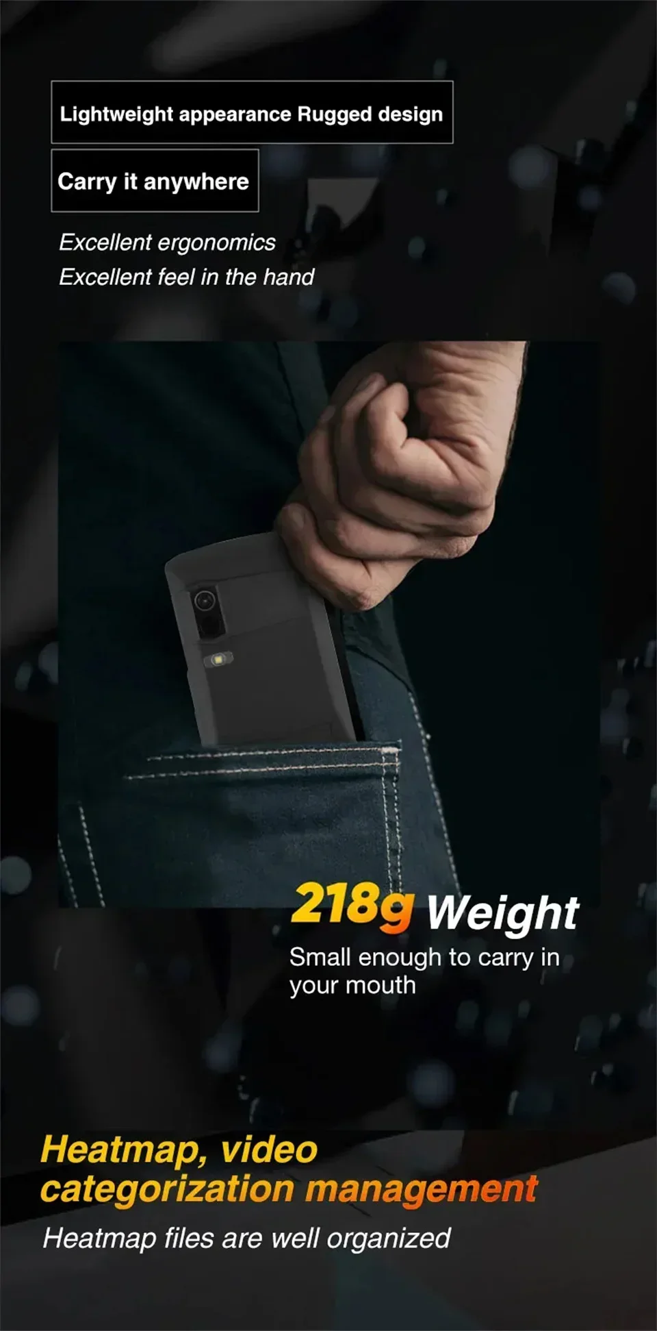 Portable 192x192 Super IR Thermal Imager Camera Handheld Pocket Touch ...