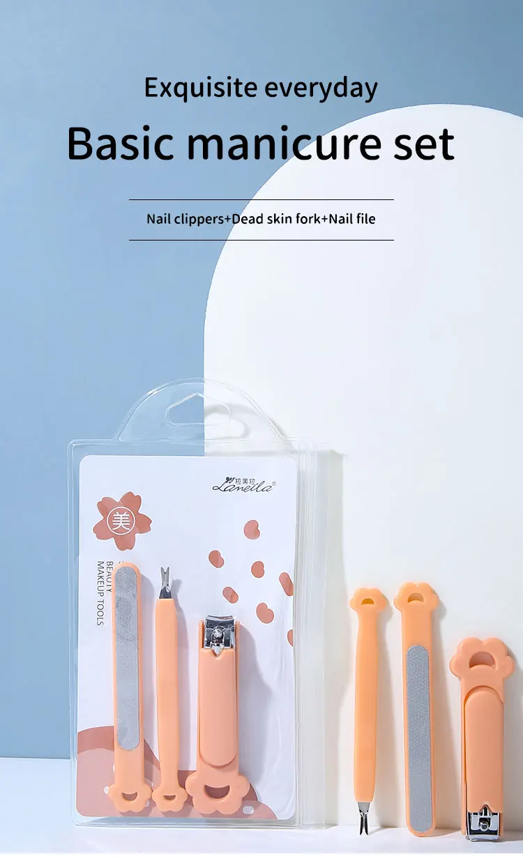 Personal Care Nail Beauty Tools Private Label Stainless Steel 3pcs ...