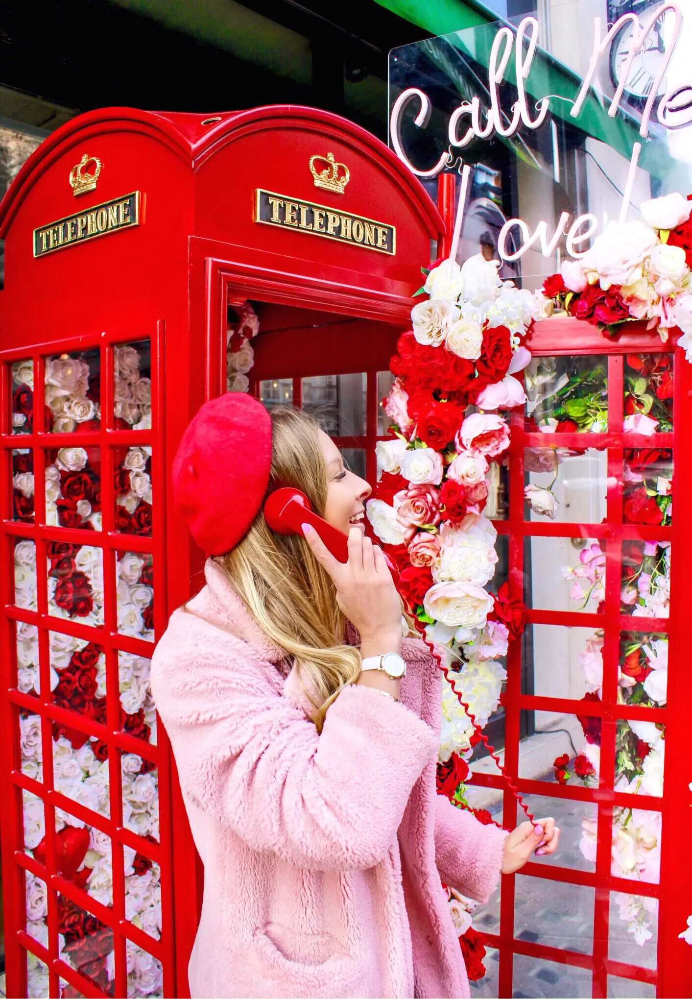 Party Wedding Event Decoration Antique Pink Telephone London Phone ...