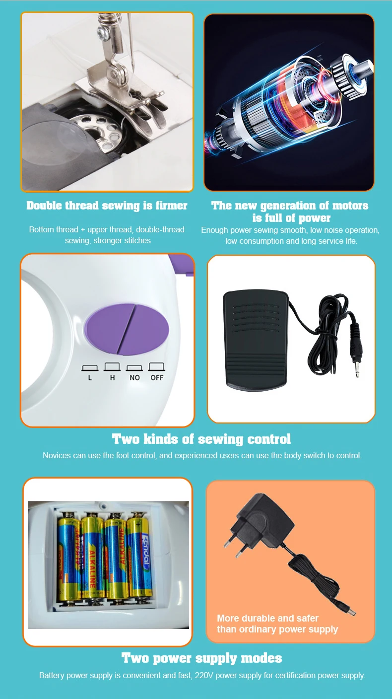 Vof 2024 New Design Fhsm 212 Home Household Mini Table Top Toy Sewing ...