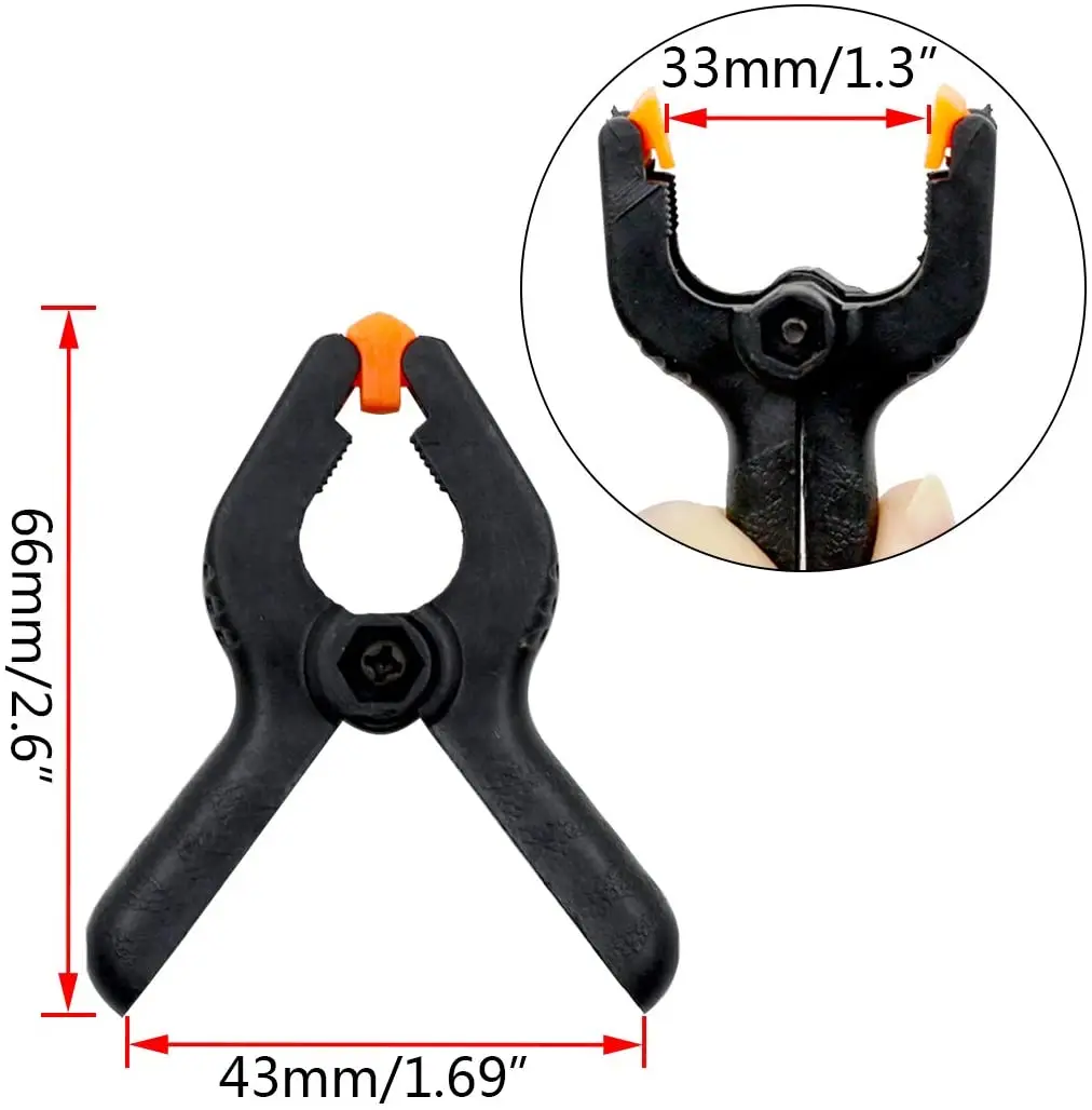 Adjustable Nylon Mini Spring Clamps 2 Inch Muslin Clamps For Photo ...