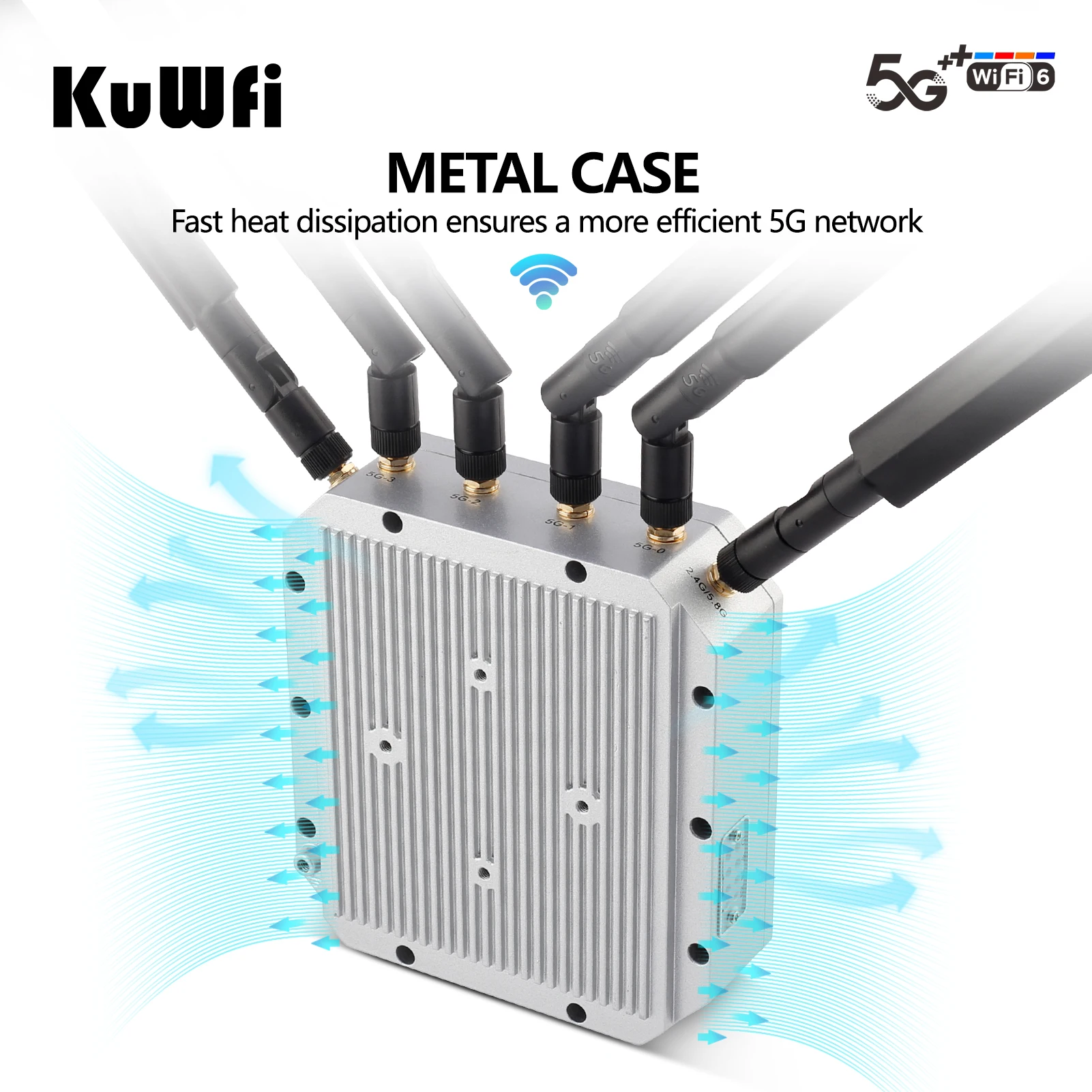Kuwfi Dual Band Router - 5G Wi-Fi 6 Unlocked Outdoor CPE