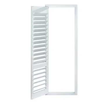 Interior 89mm Louver Blade Window Plantation Shutters For Sliding Glass ...
