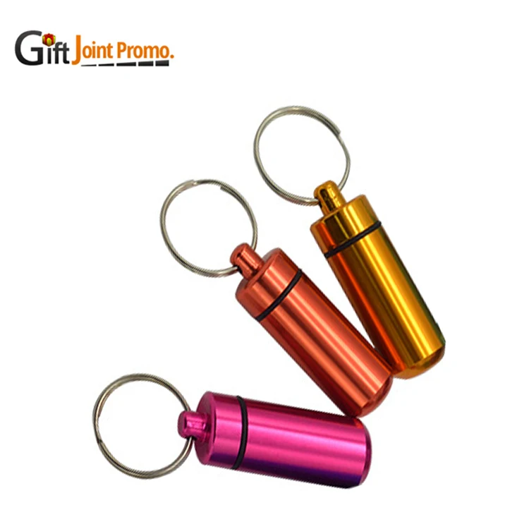 Wholesale Metal Pill Organizer Boxes Keychain Waterproof Pill Storage ...