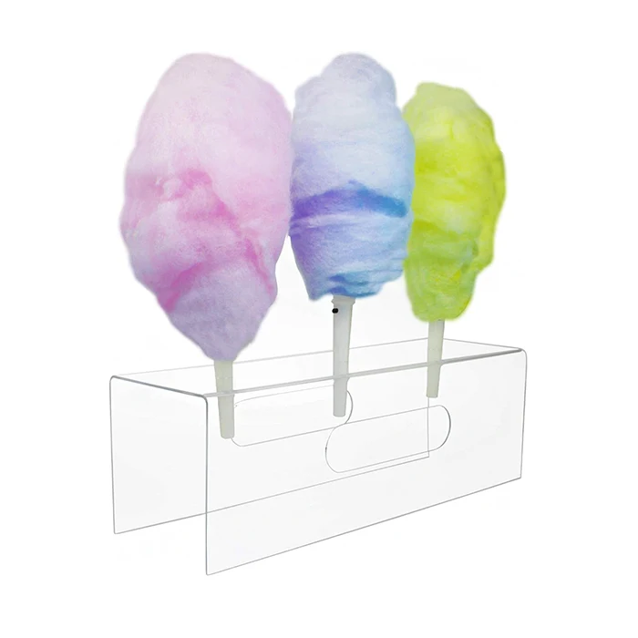 Custom Tabletop 3 Holes Clear Acrylic Cotton Candy Display Stand ...