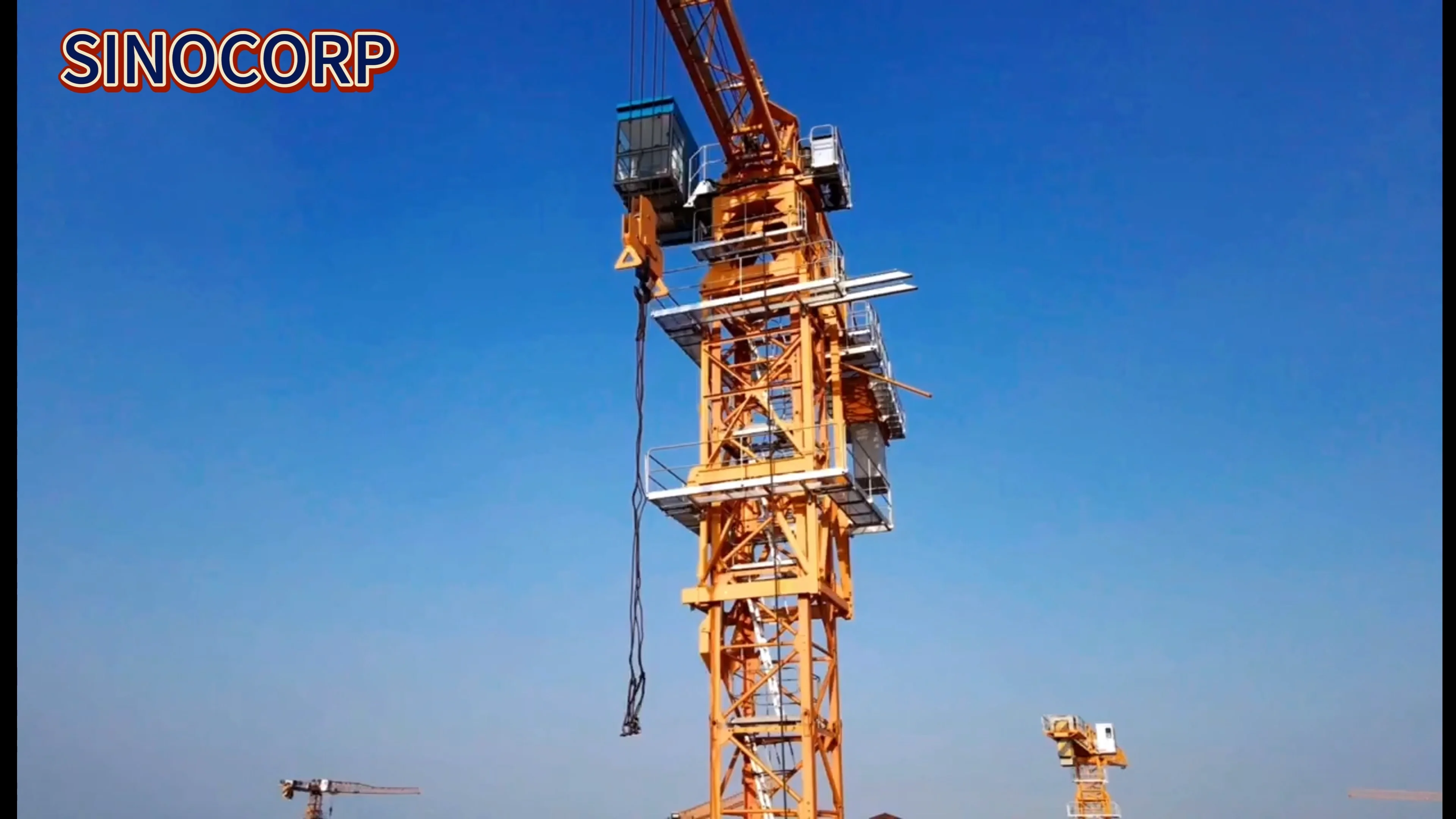 On Chassis Building Qtz160 Sinocorp Tower Crane Pt6518-10t Jib Length ...