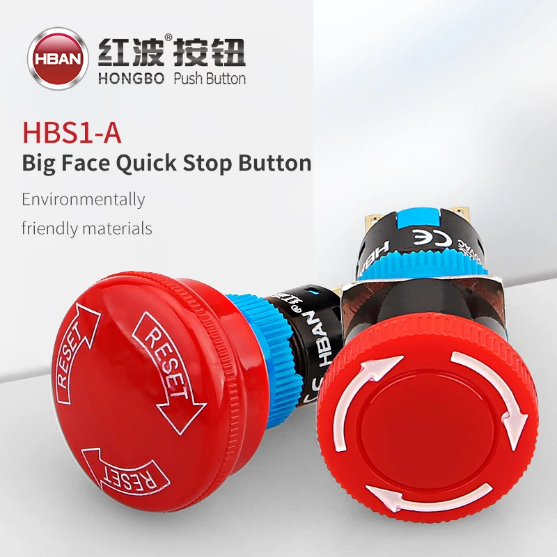 16mm Metal Aluminum Alloy Mushroom Head 3 Pin Push Switch Waterproof Emergency Stop Button - Buy ...