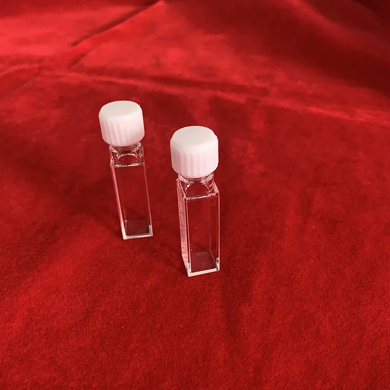 laboratory glassware Screw thread 3.5ml two sides clear UV cuvette ...